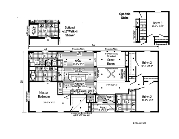 3 Bed Modular Home (Ranch) for Sale - Max Premier 2 32643A