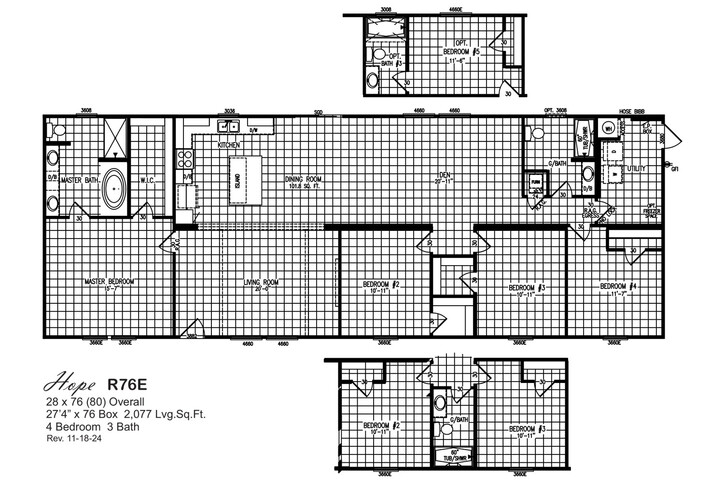 4 Bed Manufactured Home in Oklahoma City OK - Hope R76E Diamond Series