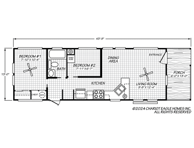 2 Bed Manufactured Home in Lafayette TN - The Wedge 13382A