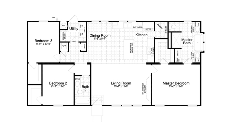 3 Bed Manufactured Home (Double-wide) for Sale - Urban Value 28563A