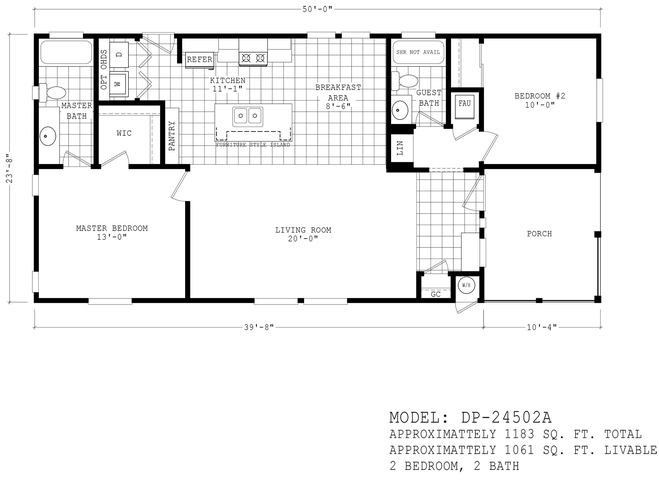 2 Bed Manufactured Home in Chandler AZ - Durango Porch Homes 24502A