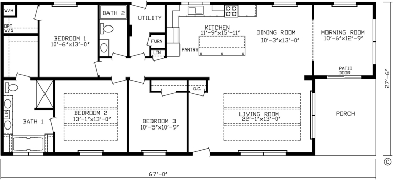 The Lincoln w/ Morning Room 185036 Manufactured Home from Friendship ...