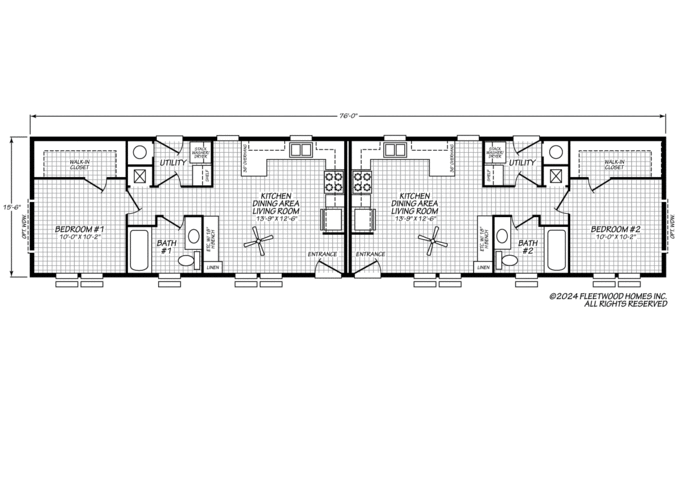 3 Bed Manufactured Home (Single-wide) for Sale - Blue Ridge Duplex
