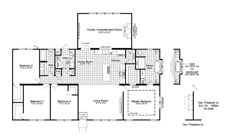 Urban Homestead II Flex 47644A Manufactured Home from Cavco - Austin, a ...