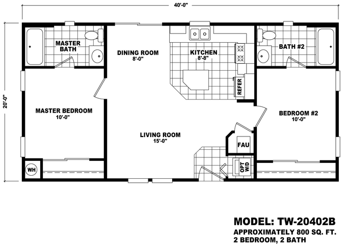 20' Wide Homes 20402B Manufactured Home from Cavco - Phoenix, a Cavco ...