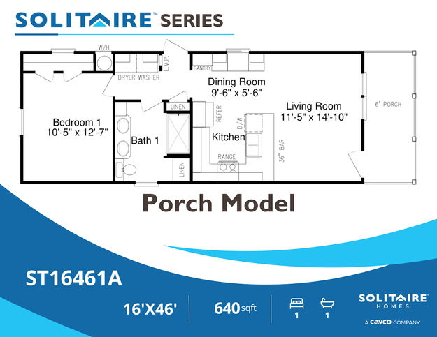Solitaire Single-Barrel 16461A Manufactured Home from Solitaire Homes ...