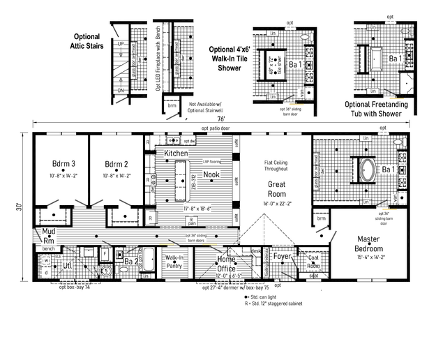 3 Bed Manufactured Home (Ranch) for Sale - Ultra Deuce 4 32763C