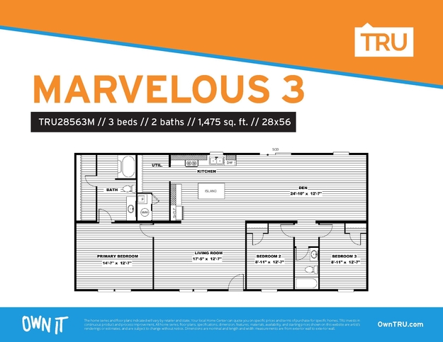 TRU Marvelous 3 TRU Marvelous 3 Manufactured Home from Clayton ...
