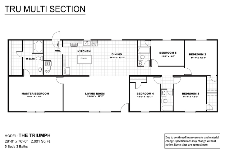 5 Bed Manufactured Home in Cleveland TX - Triumph 28765A TRU28765A