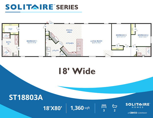 Solitaire Single Wide Floor Plans Solitaire Homes AN272 Tour