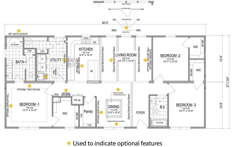 3 Bed Modular Home (Ranch) for Sale - Grandview I Ranch