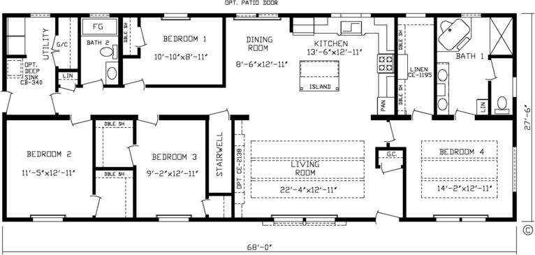 The Blue Ridge XL Modular 185031M Modular Home from Cavco - Montevideo ...