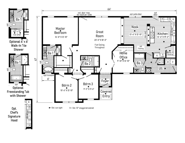 3 Bed Manufactured Home (Triple-wide) for Sale - Ultra 4 42643A