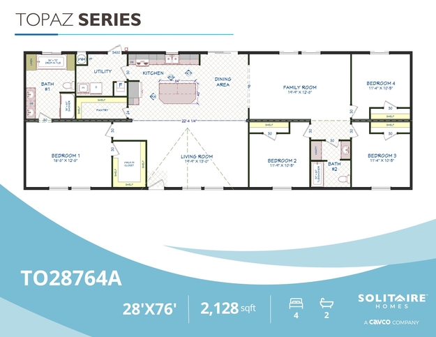 RED TAG SALE ~ Topaz - THE BONANZA of The Home Industry! 28764A Manufactured Home from Solitaire ...