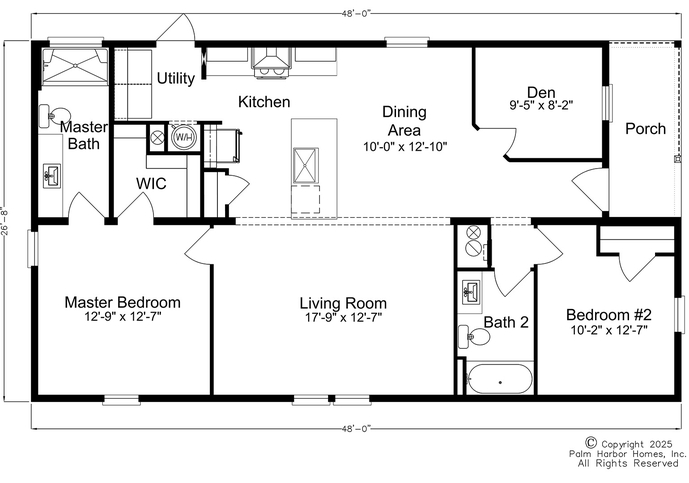 2 Bed Manufactured Home in Groveland FL - Craft Select 28482A