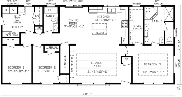 The Blue Ridge Modular 185005M Modular Home from Cavco - Montevideo, a ...